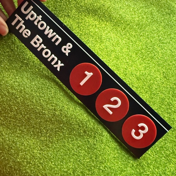 Wall Decor | Uptown The Bronx Subway Sign Mta Station 1 2 3 Red Lines ...